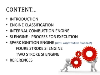 spark ignition engine with valve train | PPT