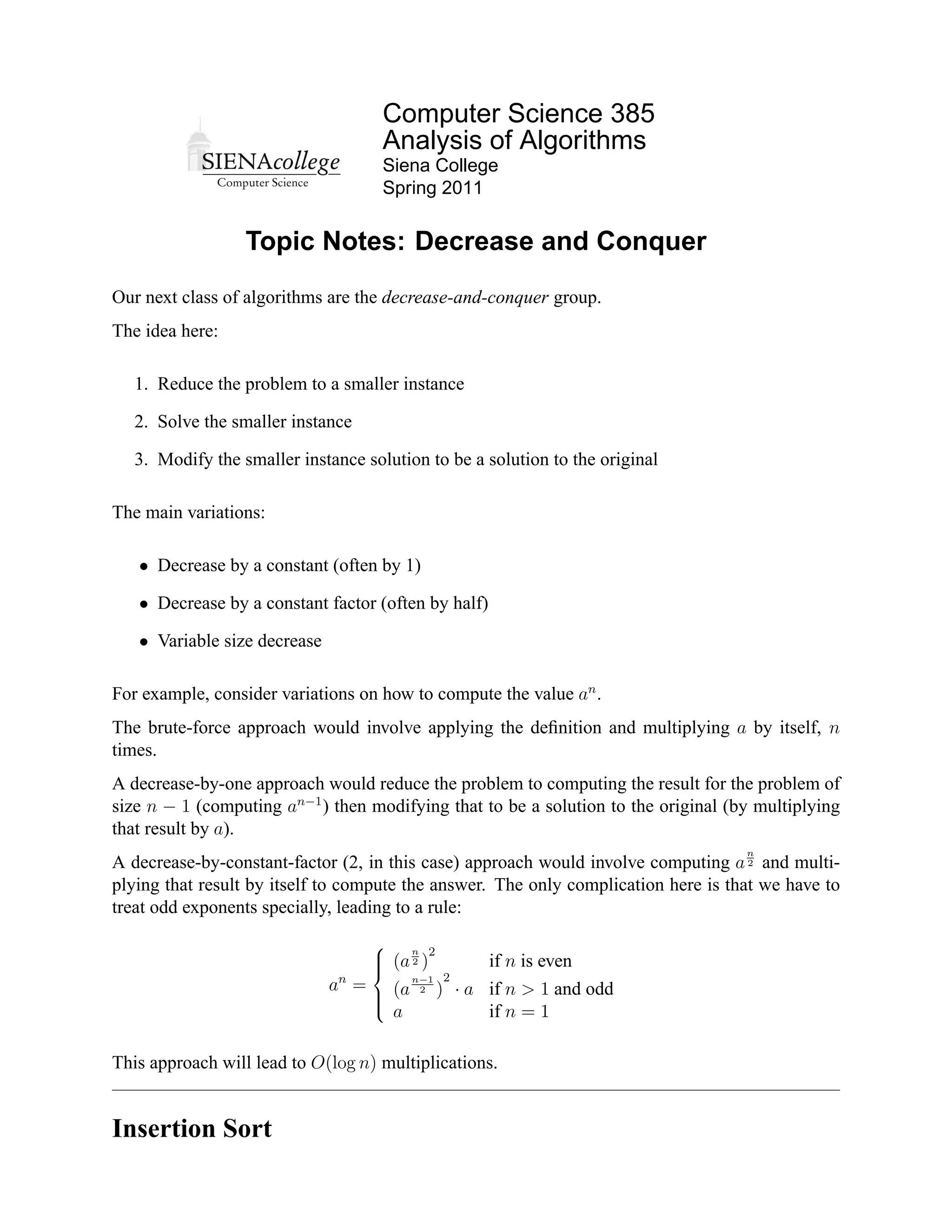 Sienna 5 decreaseandconquer | PDF