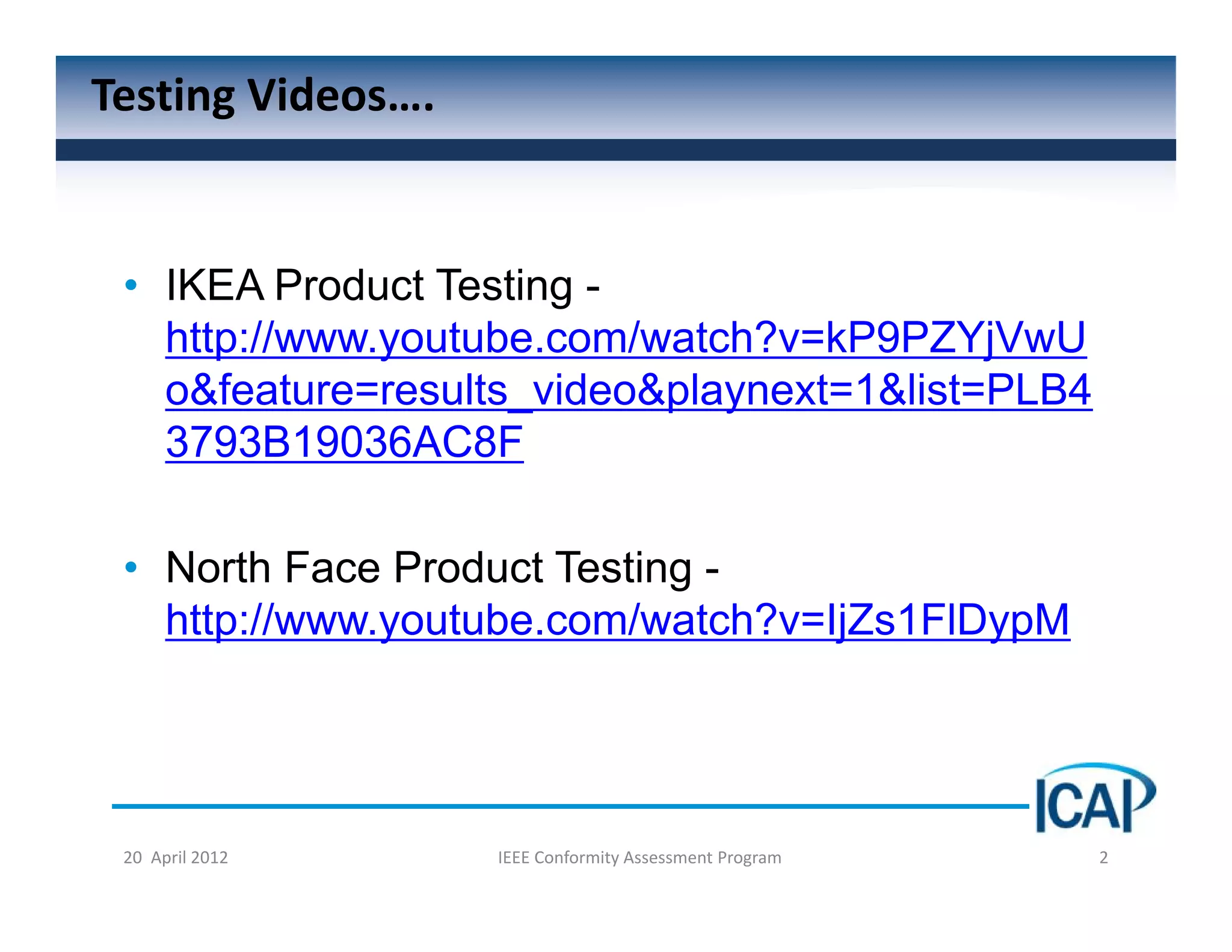 ICAP and Standards Implementation | PDF