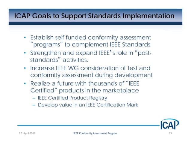 ICAP and Standards Implementation | PDF