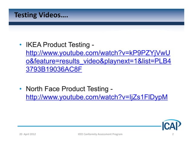 ICAP and Standards Implementation | PDF