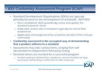 ICAP and Standards Implementation | PDF