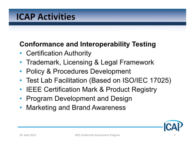 ICAP and Standards Implementation | PDF