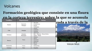 Sierra-Relieve Peruano: Andino (montañas, volcanes, etc) | PPTX
