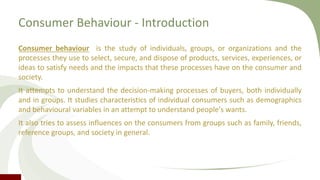 Consumer Behaviour | PPTX