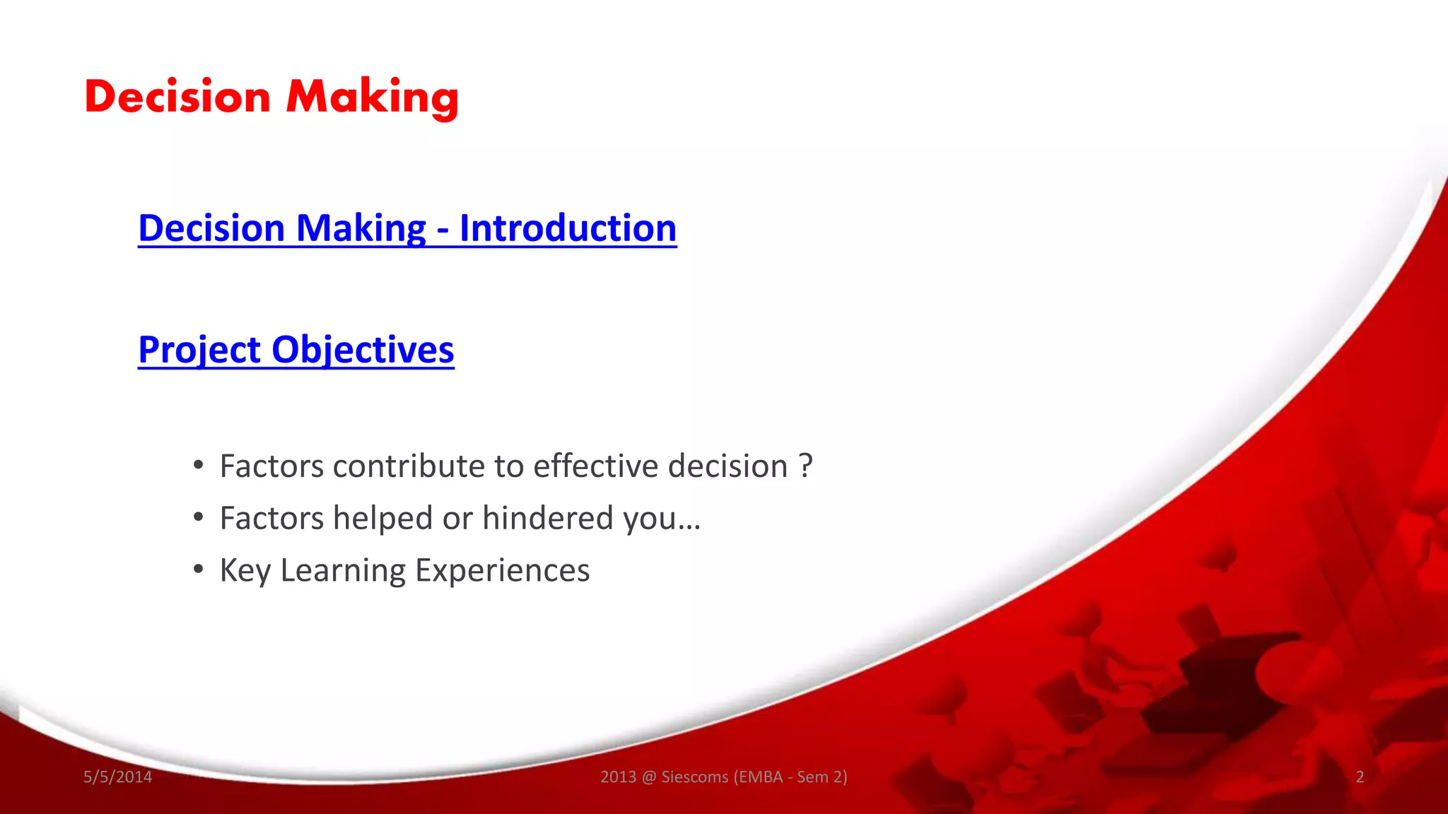 Decision Making (OB) | PPTX