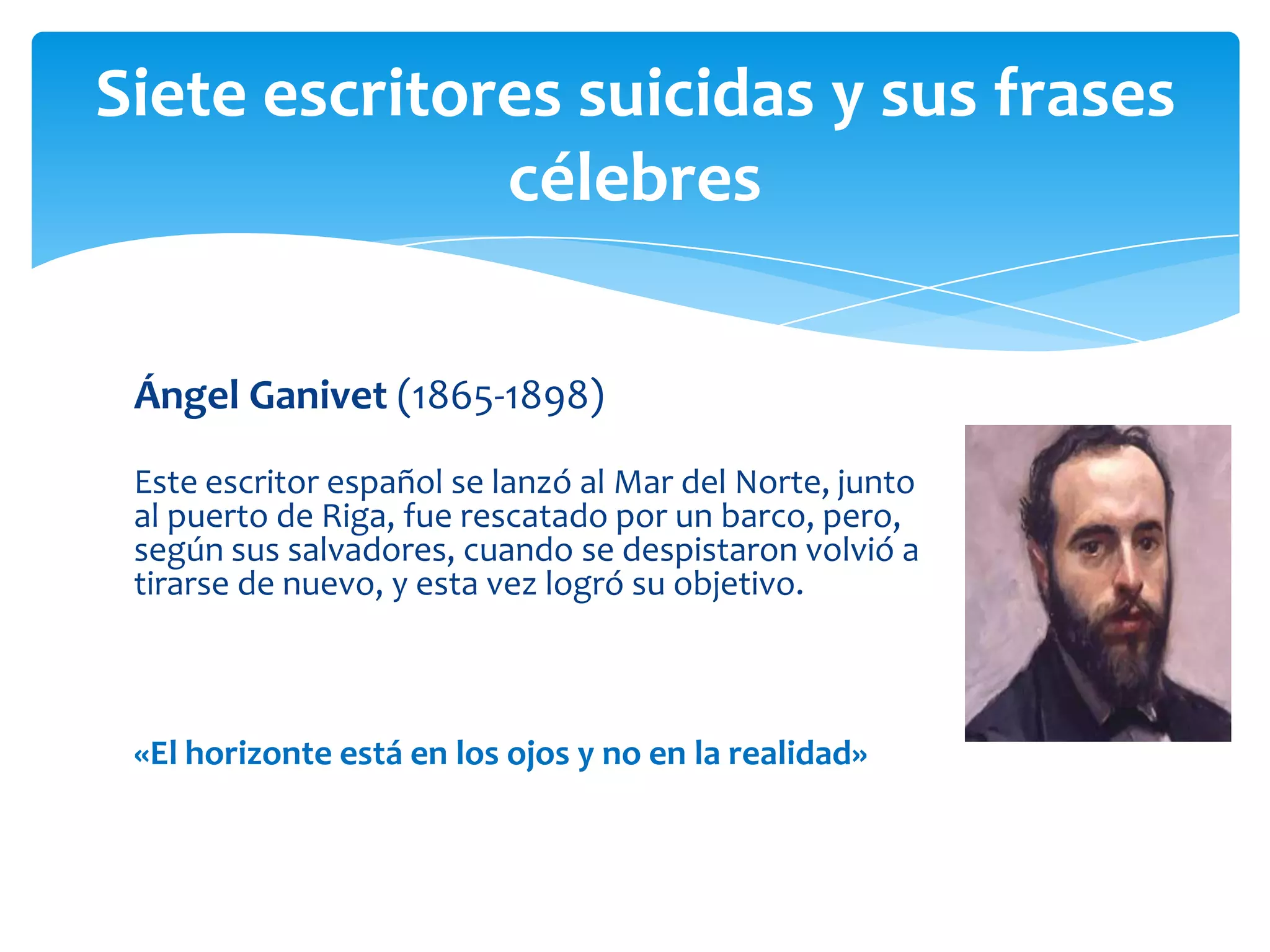 Siete escritores suicidas y sus frases célebres | PPTX | Poetry | Books ...