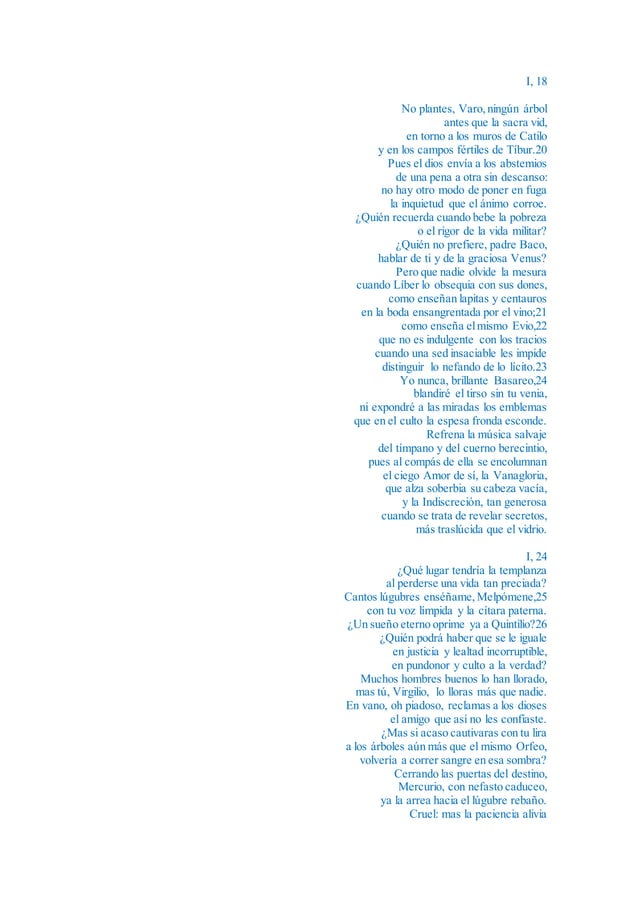 Siete odas de horacio word | PDF