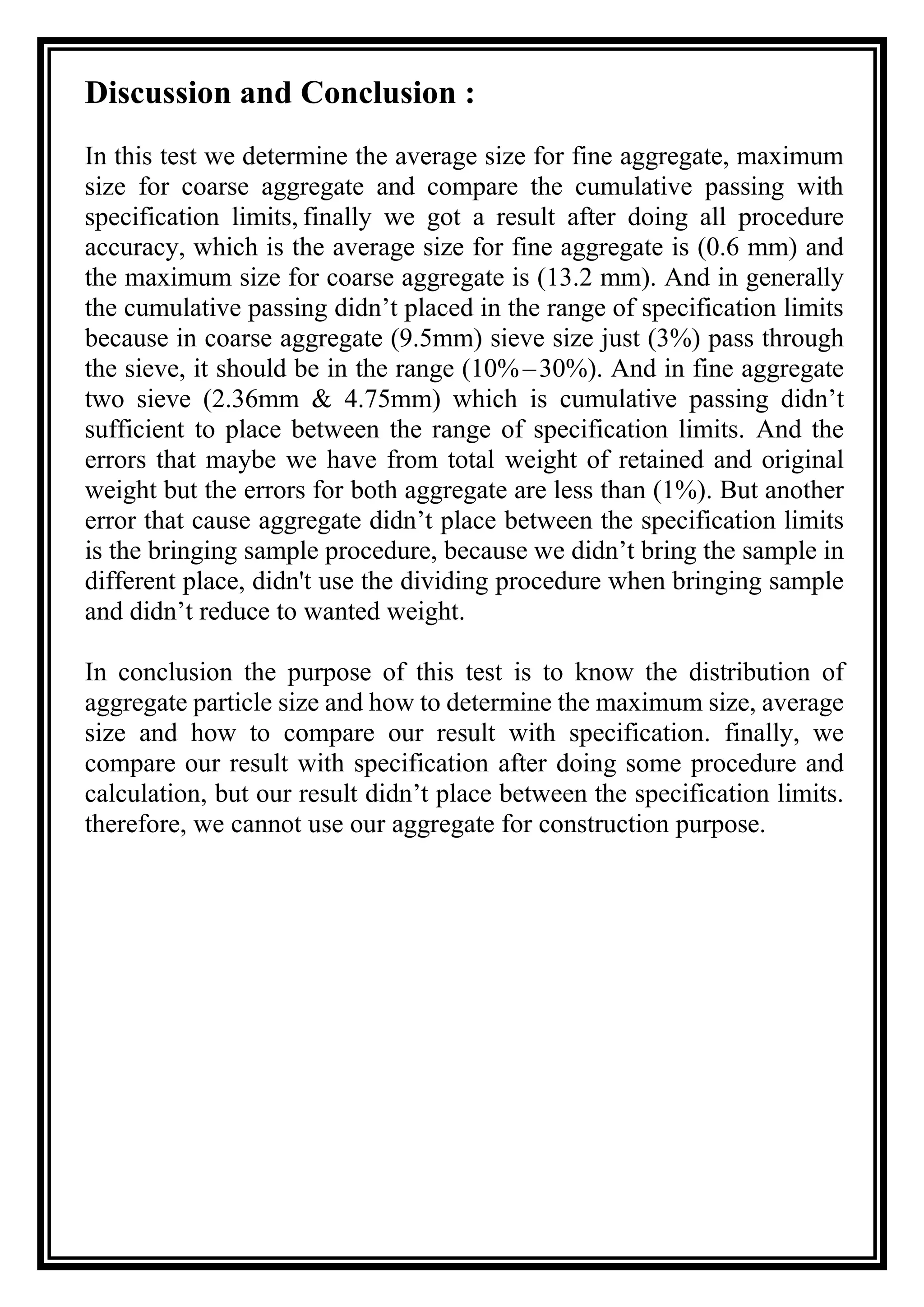 Sieve Analysis of Fine & Coarse Aggregate | Jameel Academy | PDF