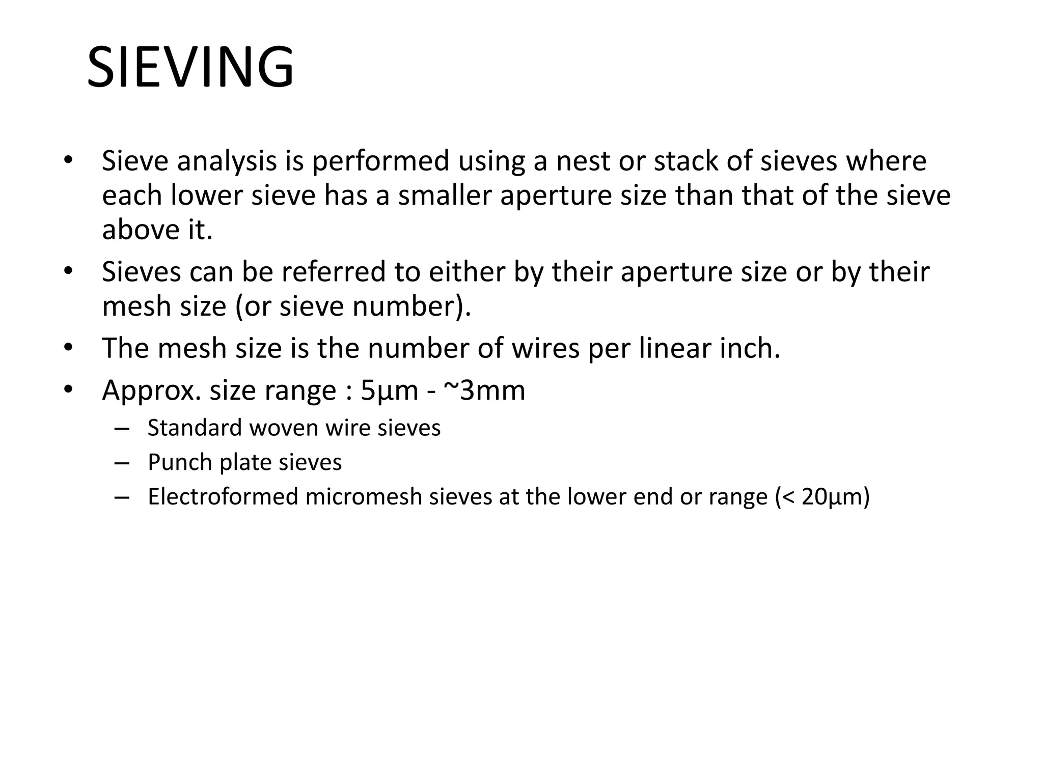Sieve analysis-----(Pharmaceutics) | PPTX