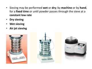 Sieve analysis-----(Pharmaceutics) | PPTX