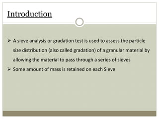 Sieve analysis class task presentation By Engr. Syed Abdullah | PPTX