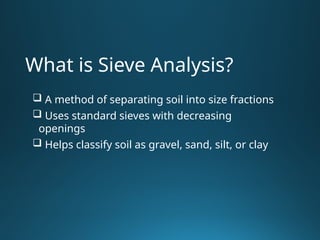 Discussing Complete Sieve Analysis with its applciation for soil ...