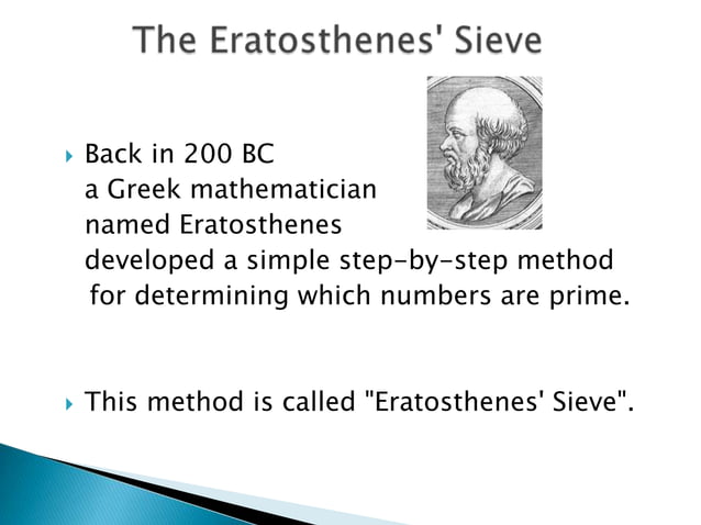 ERATOSTHENES SIEVE | PPTX | Science