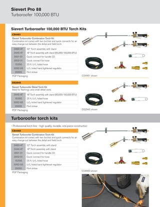 Sievert Heating Tools For LV-HV Cable Jointers - Torch Kits | PDF | Home Appliances | Home & Garden