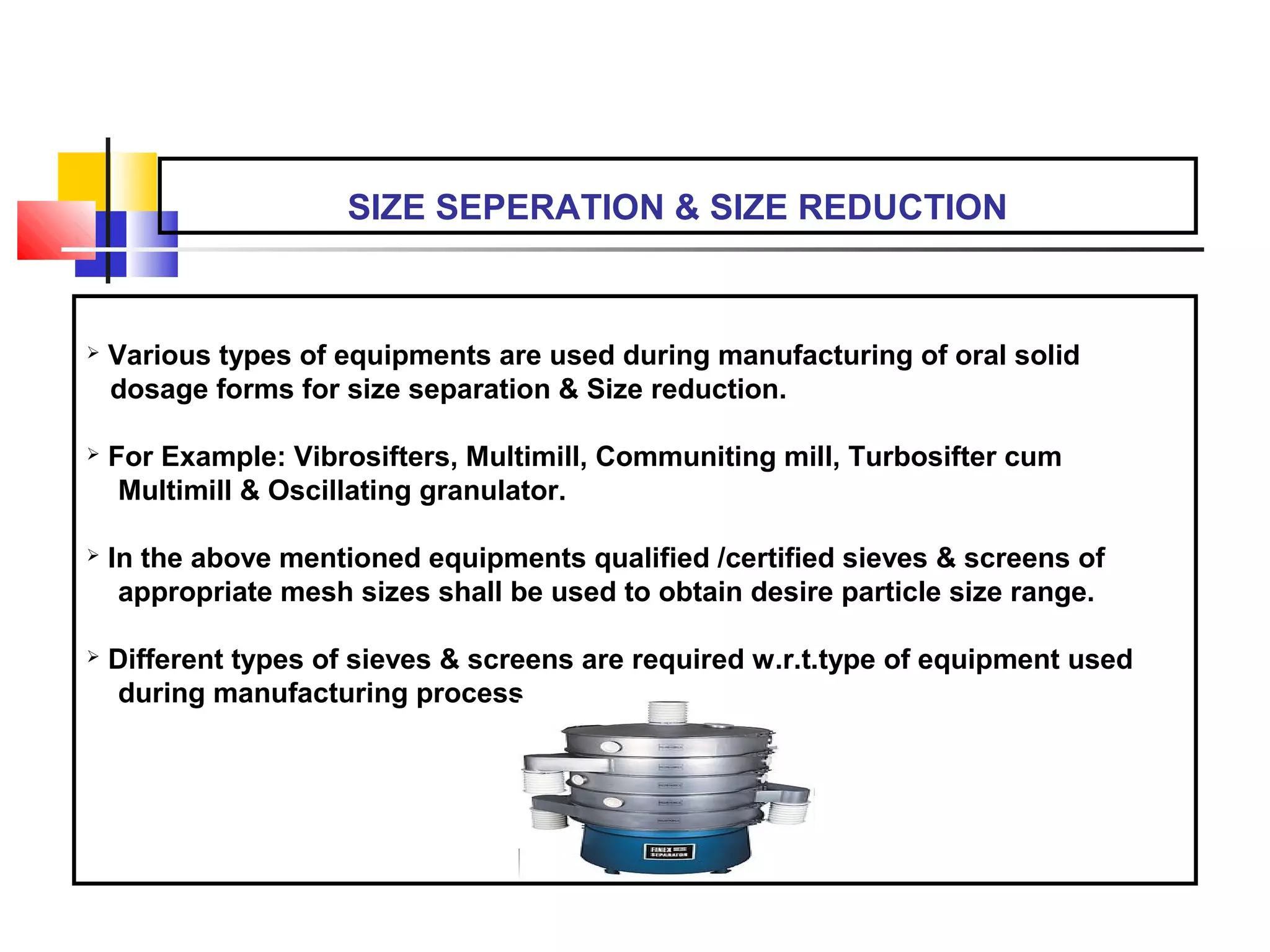 Sieves & Screens used during processing of pharmaceutical products | PPT