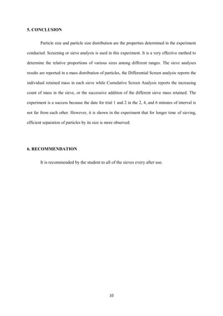 Sieving- Ed Ryan Ruales | PDF