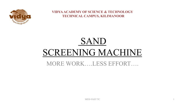 Sieving machine (1) | PPTX