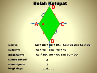 Sifat Sifat Bangun Datar Segiempat | PPTX