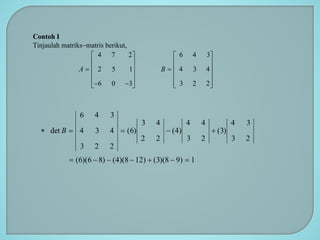 Sifat sifat determinan | PPT