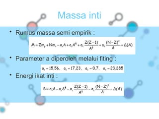 topik sifat-sifat inti pada mata kuliah fisika inti dan partikel | PPT