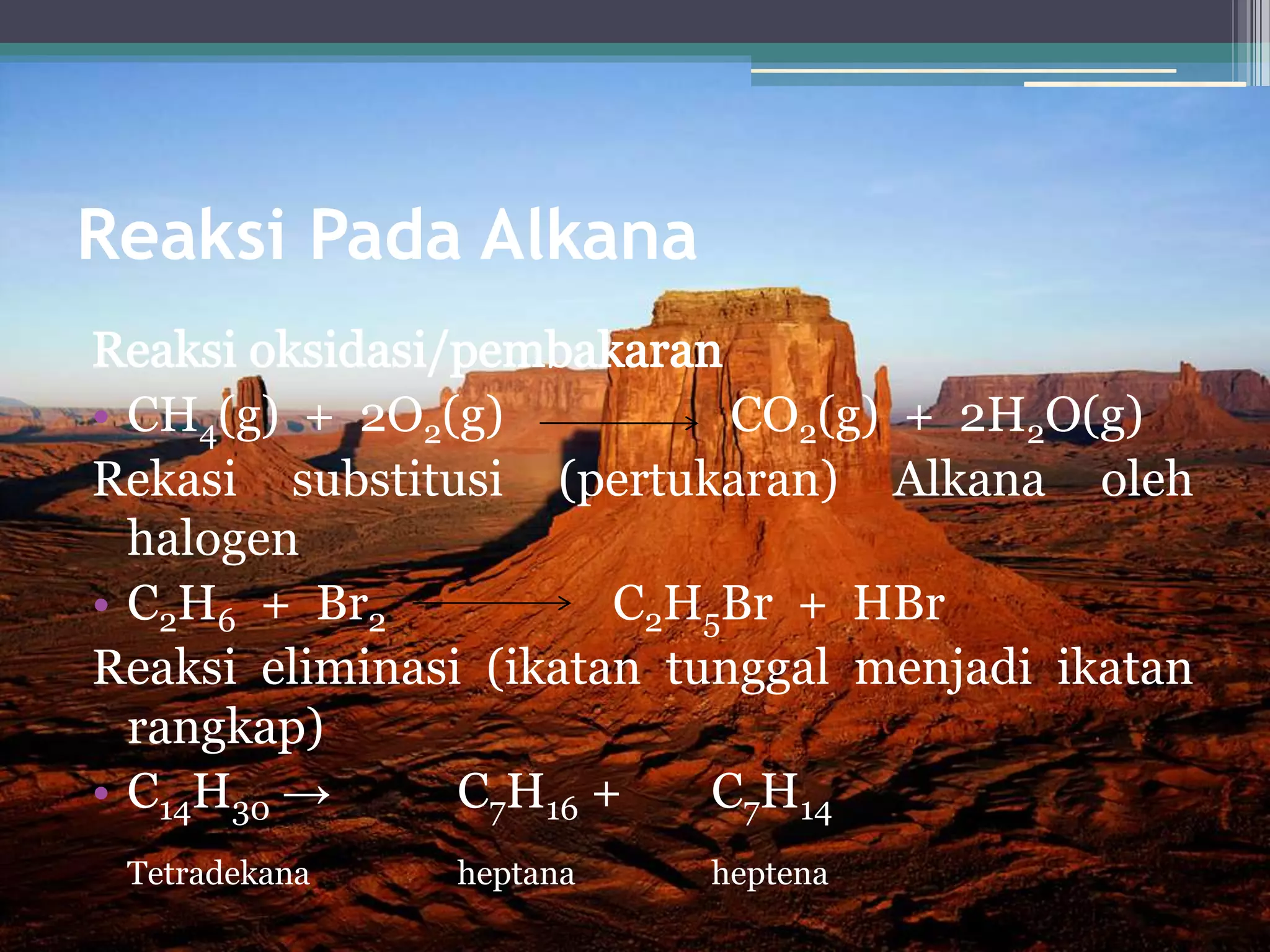 Sifat sifat kimia alkana | PPTX