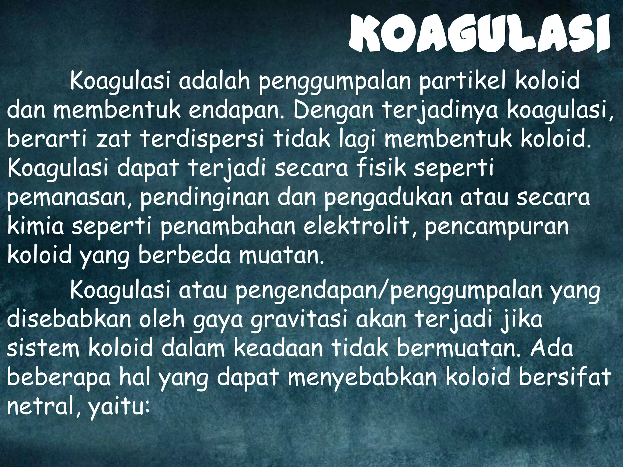 Sifat sifat koloid | PPTX