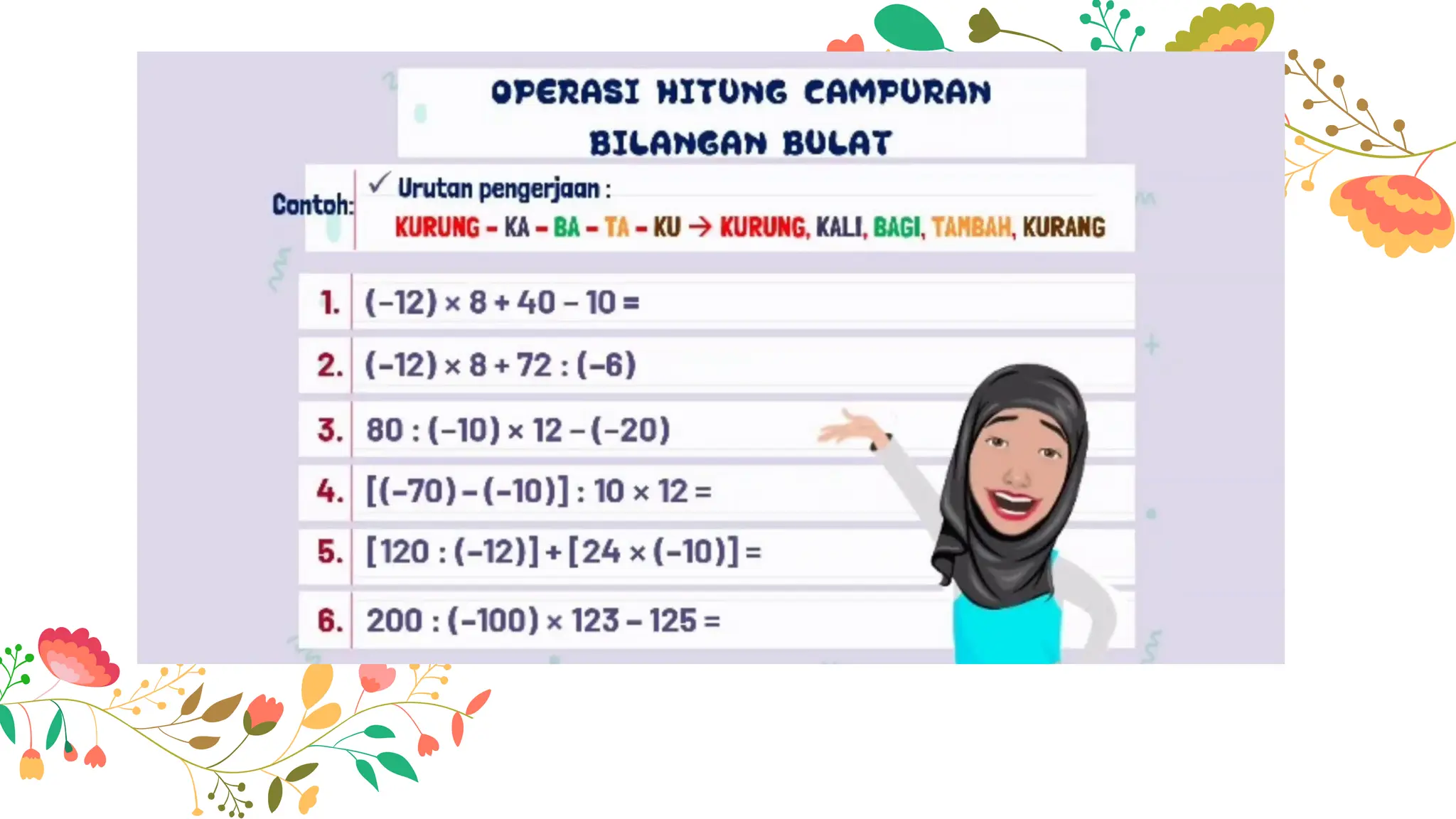 SIFAT - SIFAT OPERASI HITUNG BILANGAN BULAT KELAS 6 | PPTX