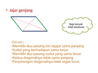 SIFAT-SIFAT SEGI EMPAT dari masing-masing bangun | PPTX