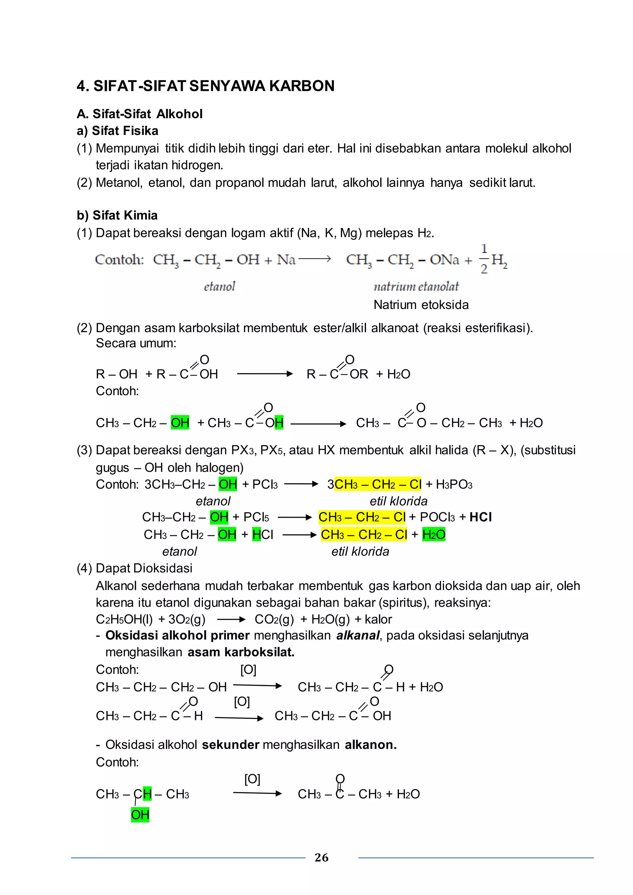 Sifat sifat senyawa karbon | DOCX