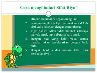 Sifat sifat tercela (akhlakul madzmumah) | PPTX