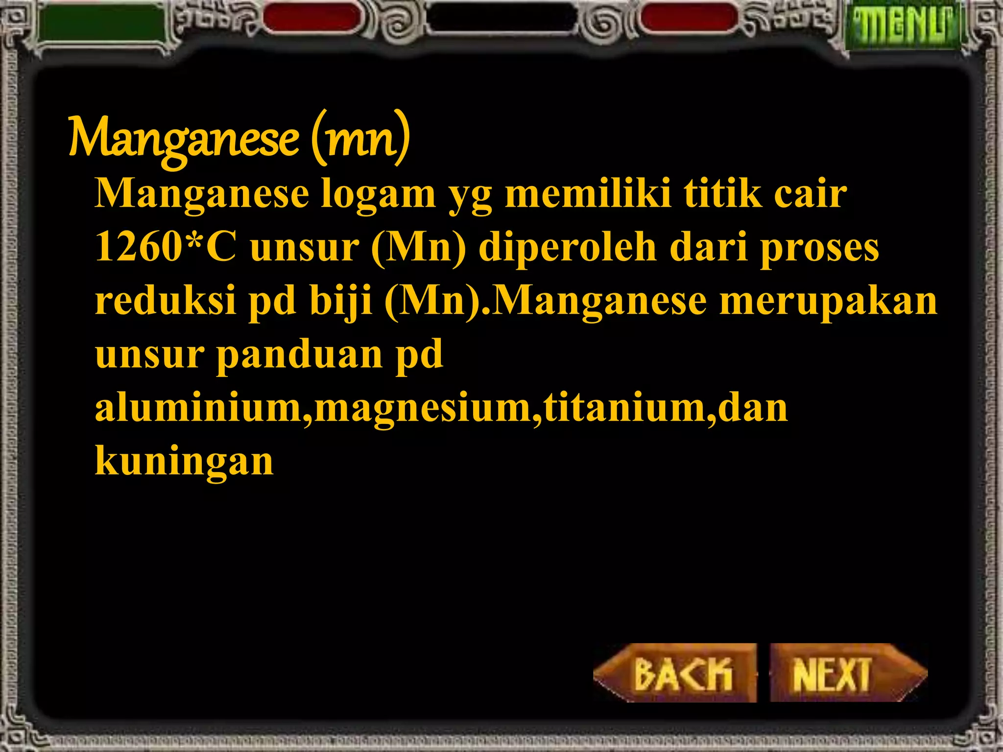 Sifat dan karakteristik logam non fero | PPTX