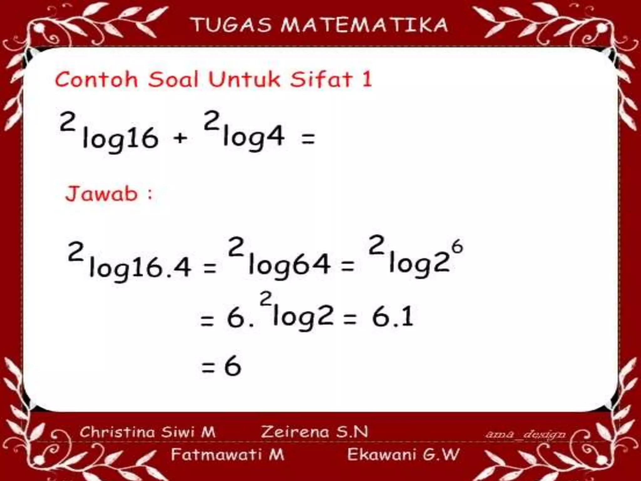 Sifat dasar logaritma | PPT