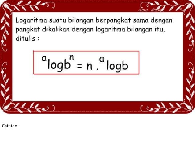 Sifat dasar logaritma | PPT