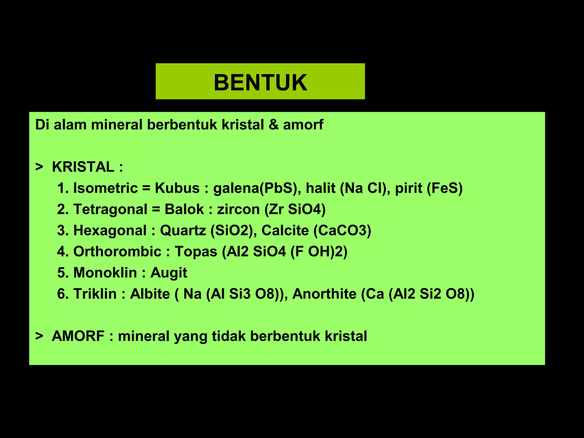 Sifat fisik mineral | PPT