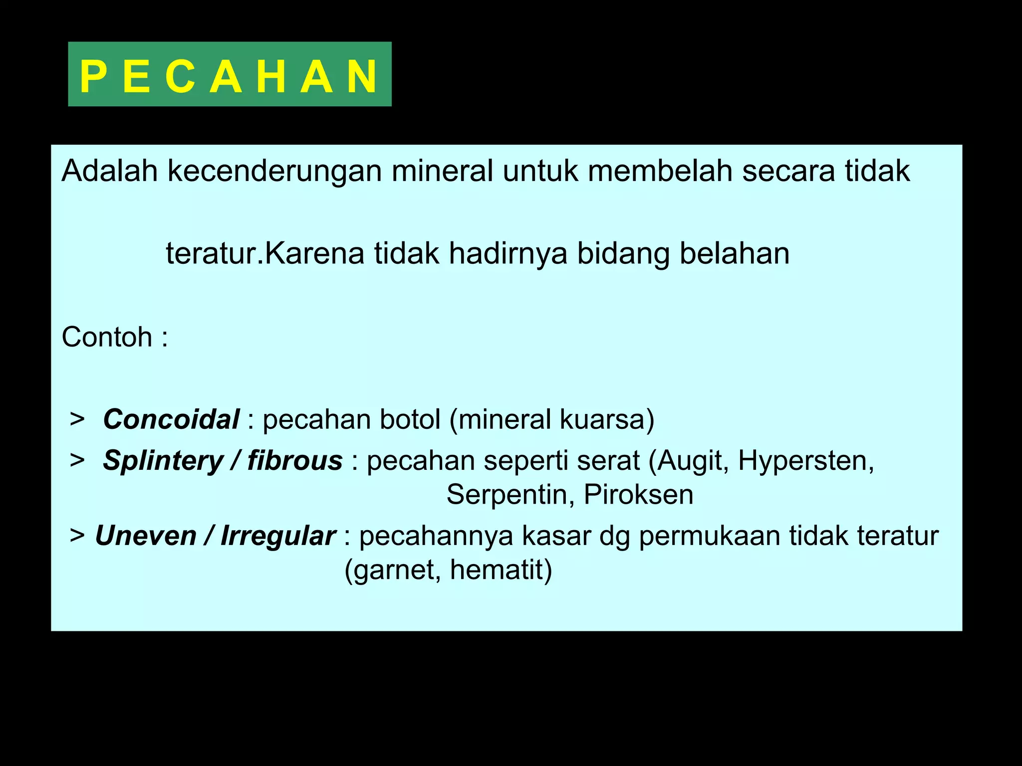 Sifat fisik mineral | PPT
