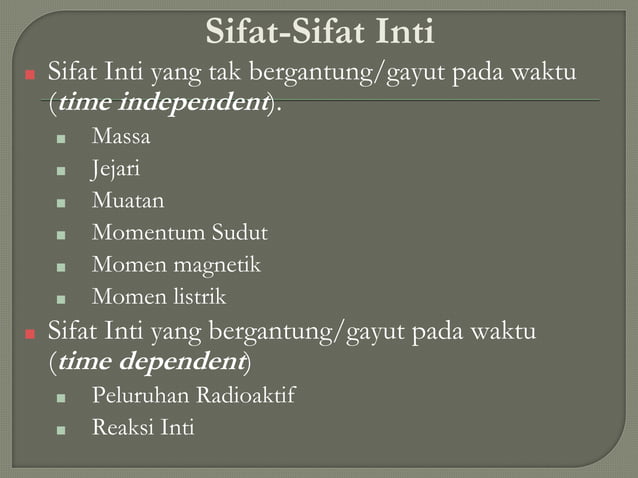Sifat inti atom by elbi | PPT