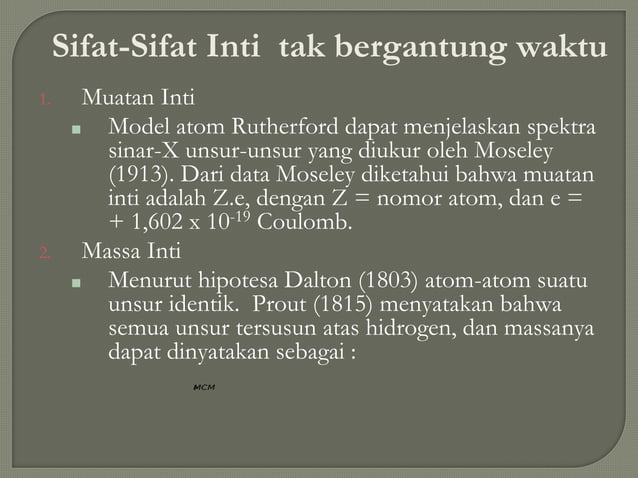 Sifat inti atom by elbi | PPT