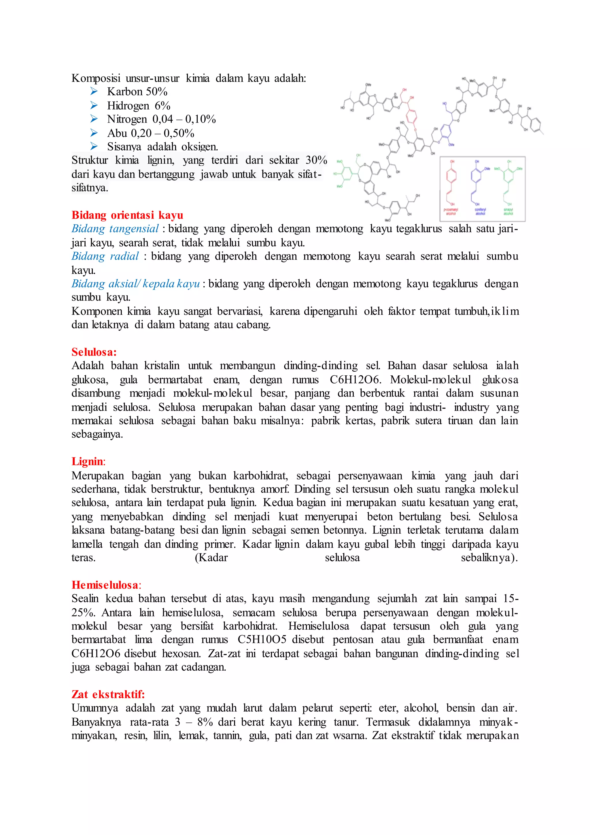 Sifat kayu | DOCX