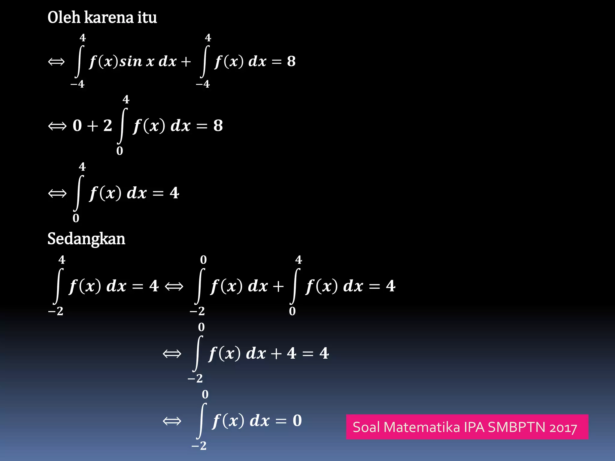 Sifat khusus integral tentu | PPTX