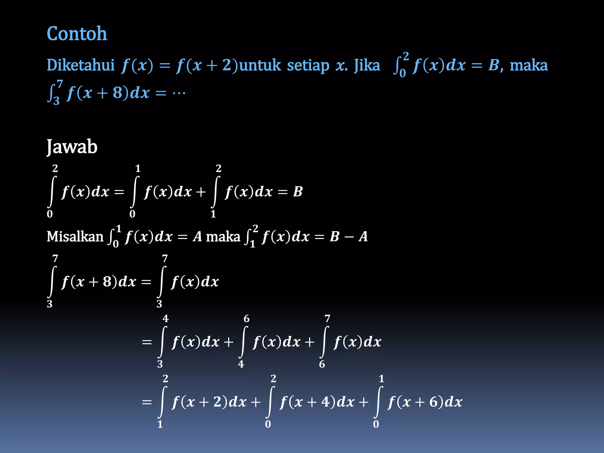 Sifat khusus integral tentu | PPTX