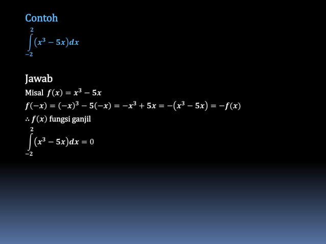 Sifat khusus integral tentu | PPTX