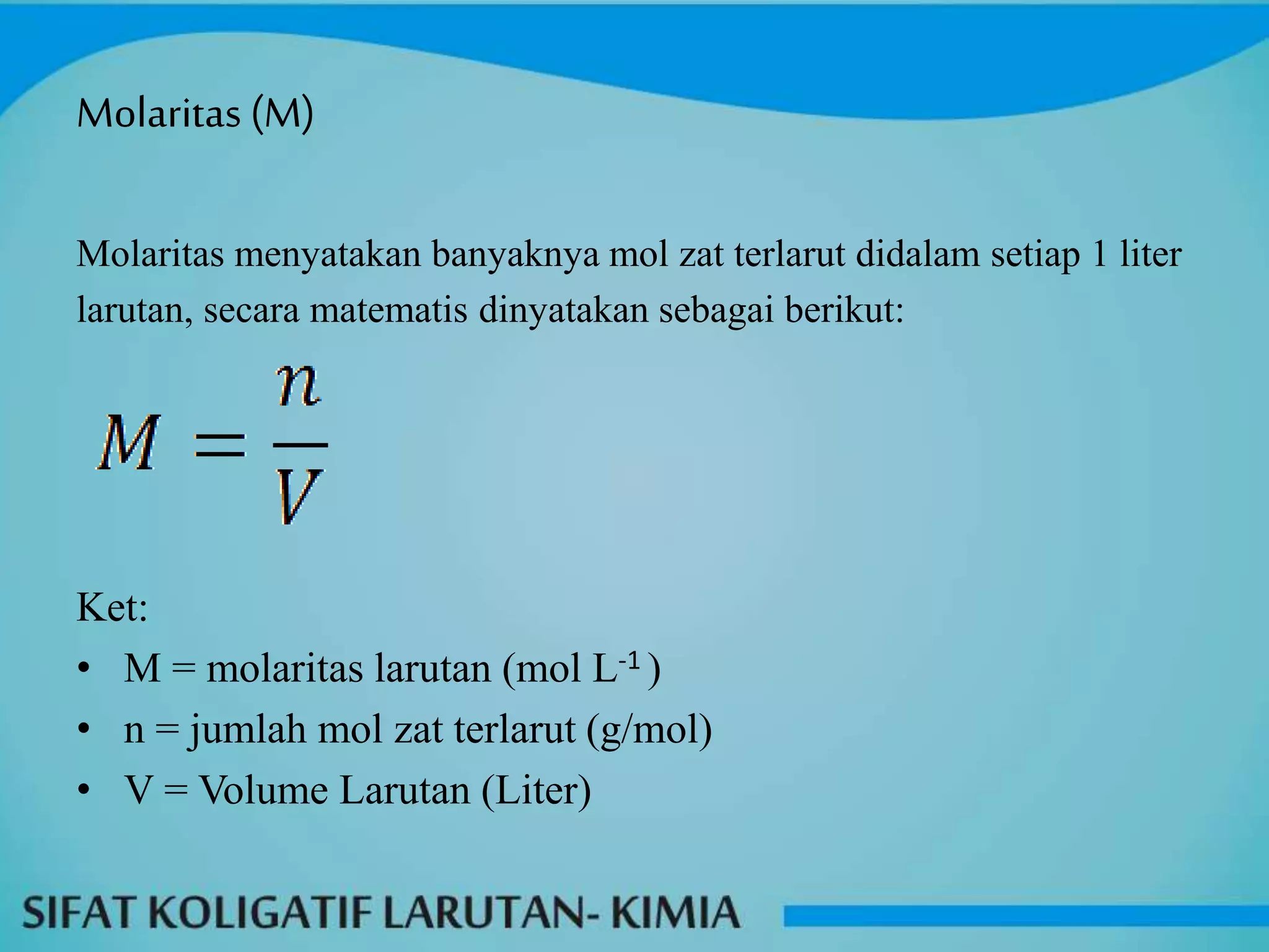 Sifat koligatif larutan - Kimia Kelas XII | PPTX