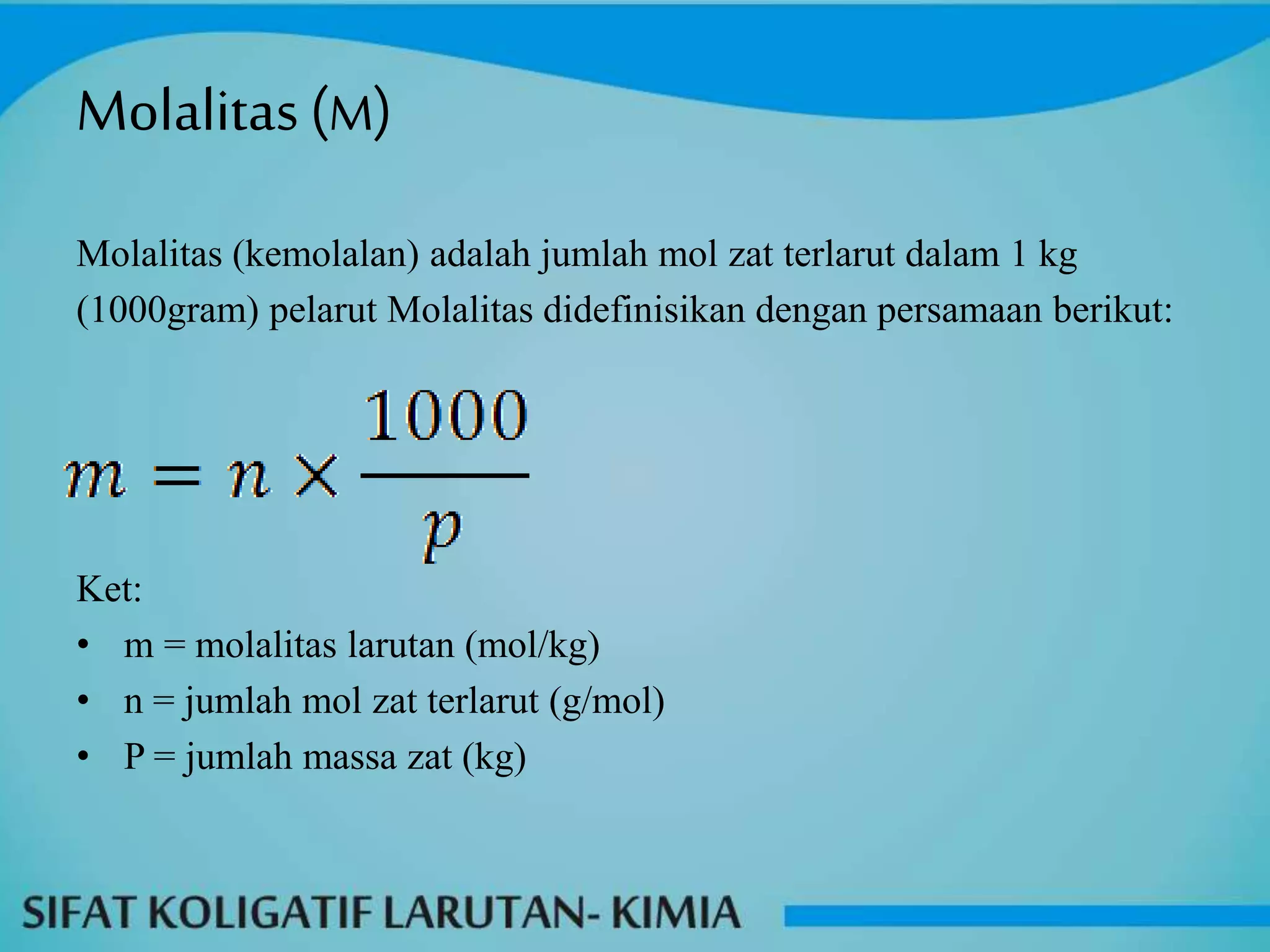 Sifat koligatif larutan - Kimia Kelas XII | PPTX