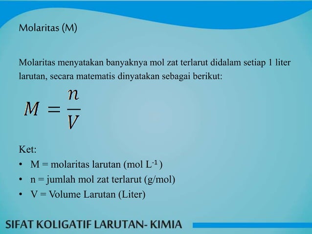 Sifat koligatif larutan - Kimia Kelas XII | PPTX