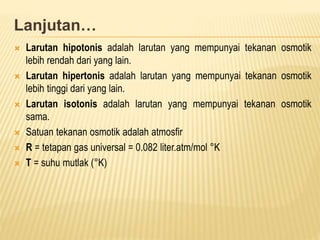 Sifat koligatif larutan | PPTX