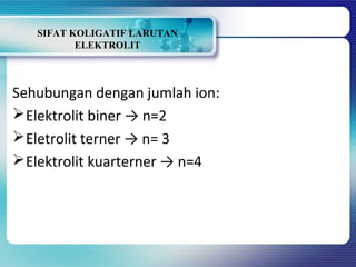 Sifat koligatif larutan | PPT