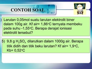 Sifat koligatif larutan | PPT