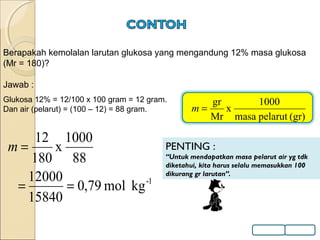 Sifat koligatif larutan (hamela sari) | PPT