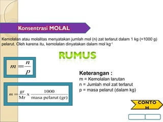 Sifat koligatif larutan (hamela sari) | PPT
